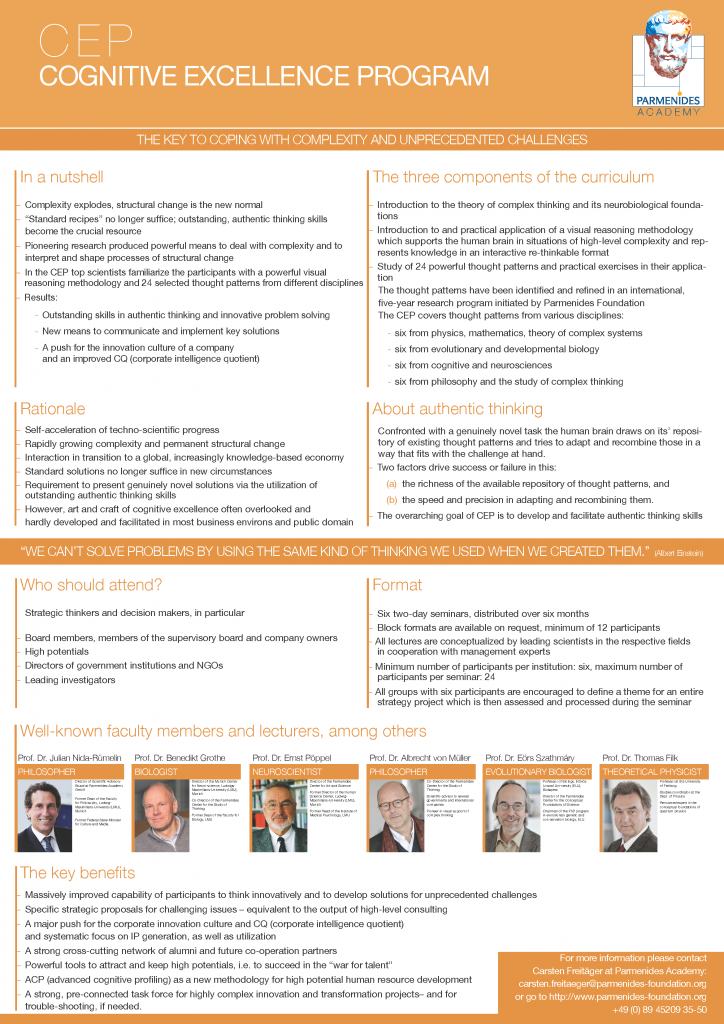 Cognitive Excellence Program (CEP) | Parmenides Academy